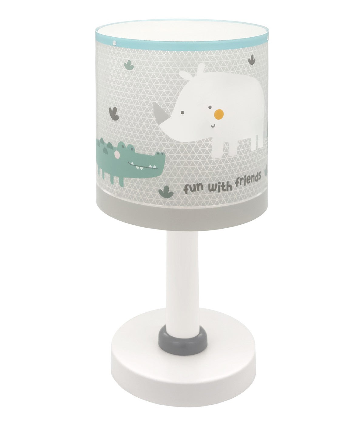 Dalber Children Table Lamp Rhino Double Shade Nursery Light